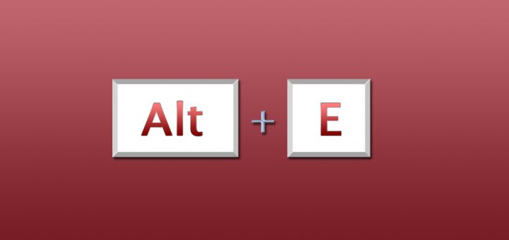 Alt + F keyboard shortcut